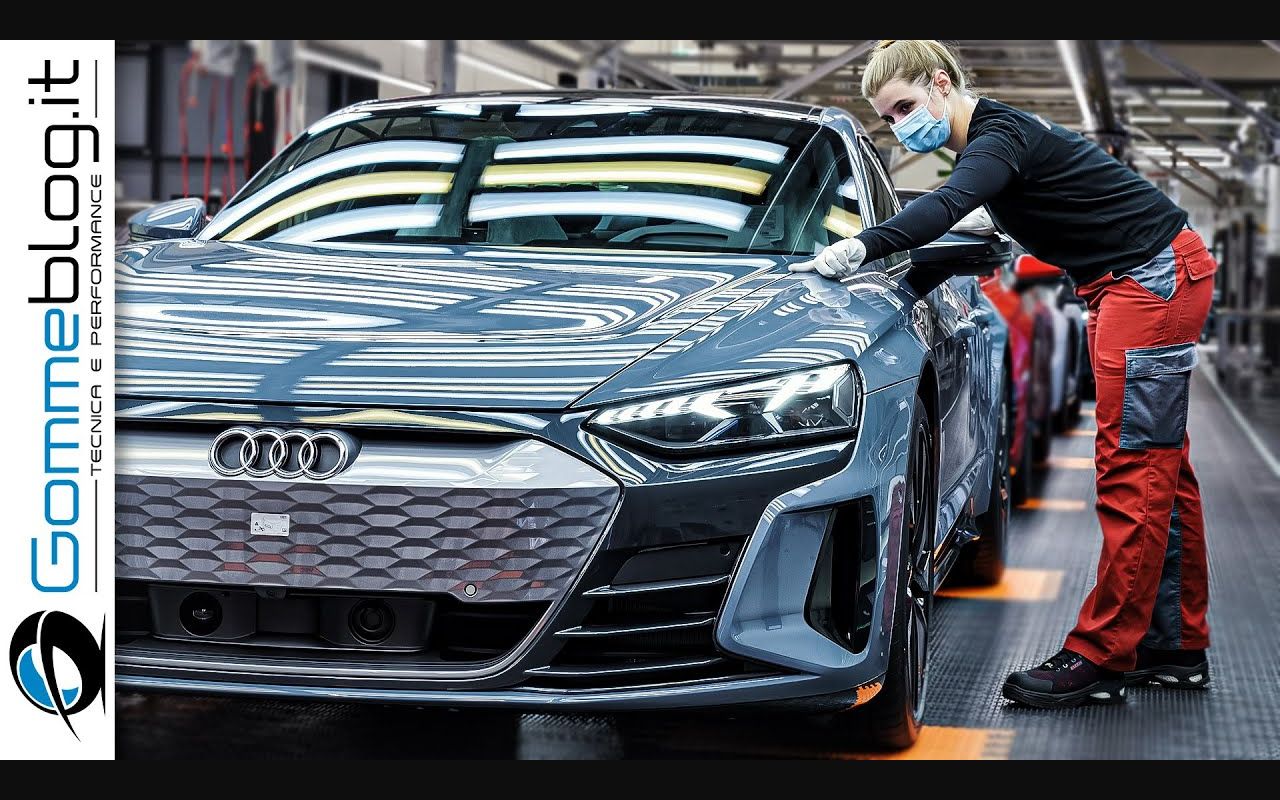 2021 奥迪 e-tron GT 生产制造装配线(e-tron德国汽车厂制造过程)