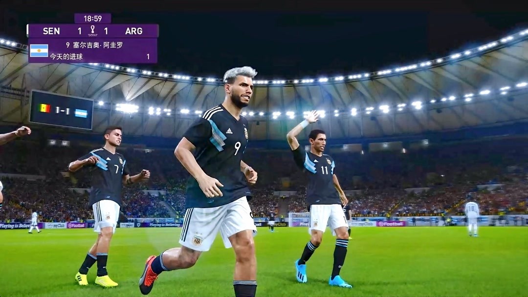 实况足球2020大师联赛212:阿根廷队世界杯揭幕战 淡水解说