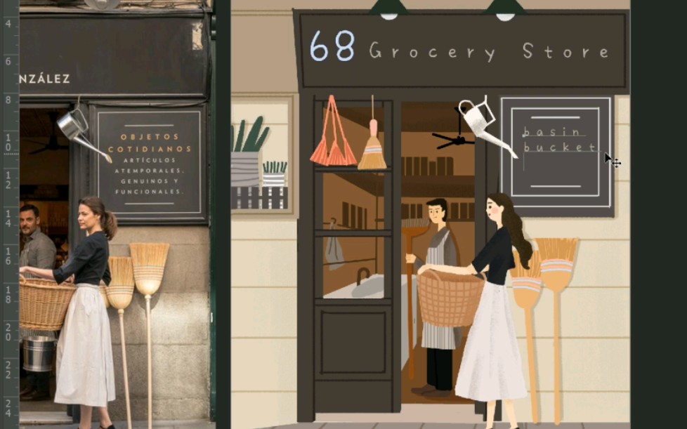 【ps插画】板绘 杂货店绘制过程