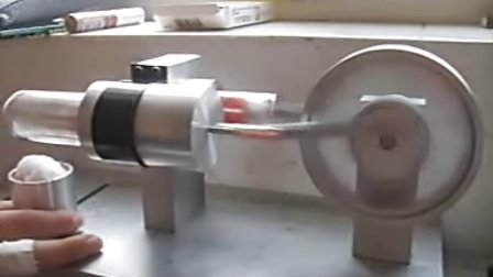 自制斯特林发动机模型—大比例转速有所提升