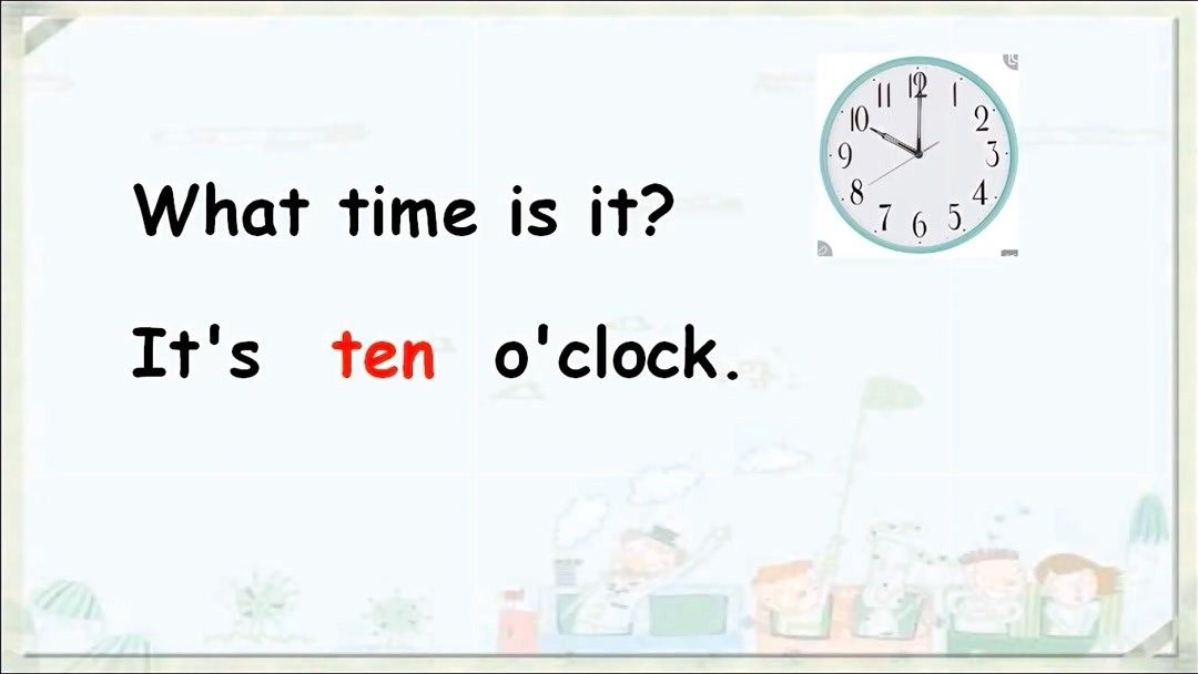 【教学视频】Unit 2 What time is it?A 单词课