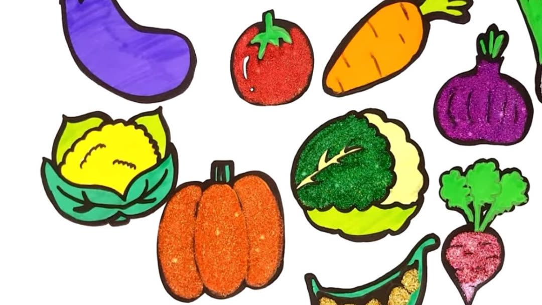 一日三餐都吃的瓜果蔬菜 儿童益智绘画 趣味画画 简笔画15