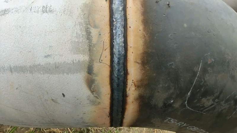 焊口外观与透度符合要求,可以探伤检测