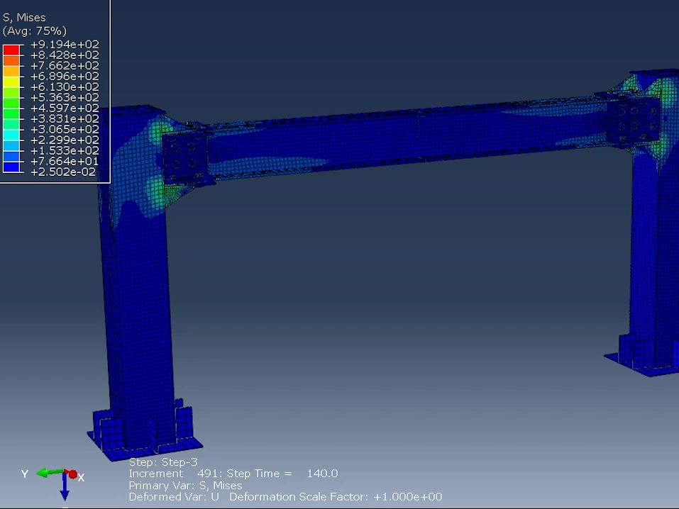 ABAQUS仿真——多螺栓组装钢管混凝土结构滞回分析