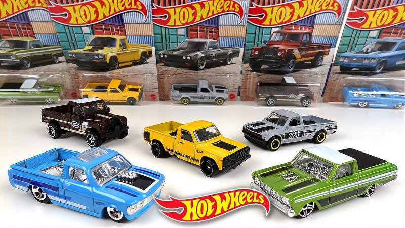 帅气的彩色皮卡车玩具惊喜拆盒