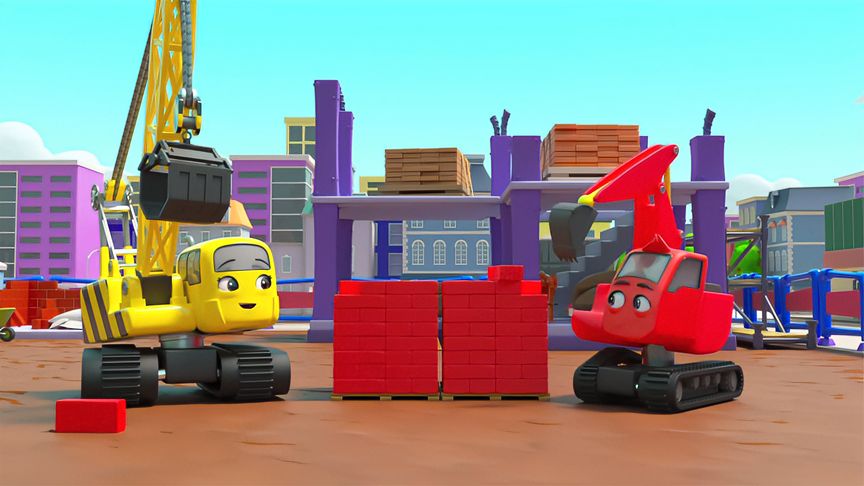 儿童动画 挖掘机视频 早教启蒙动画 工程车动画片大全!