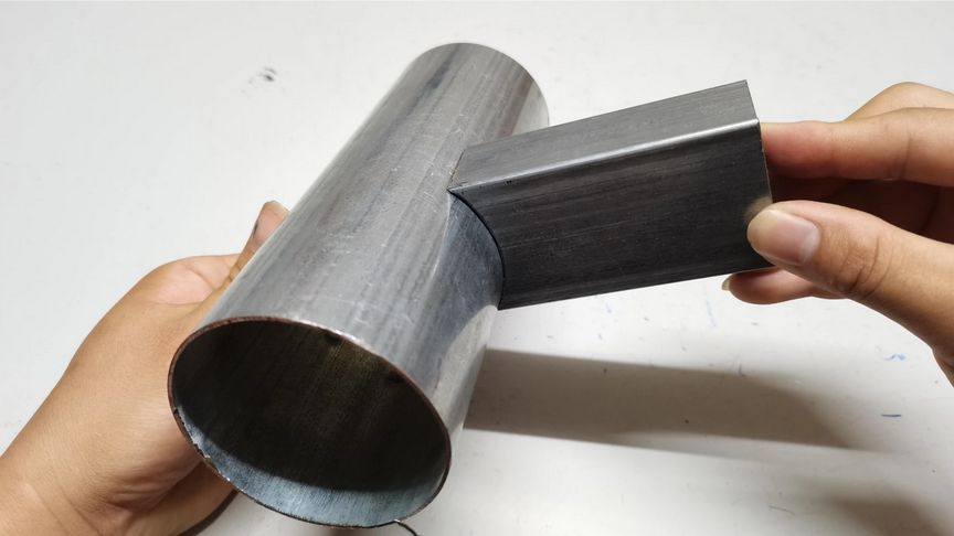 圆管如何对接方管,这方法是最简单的,相信很多人都用过