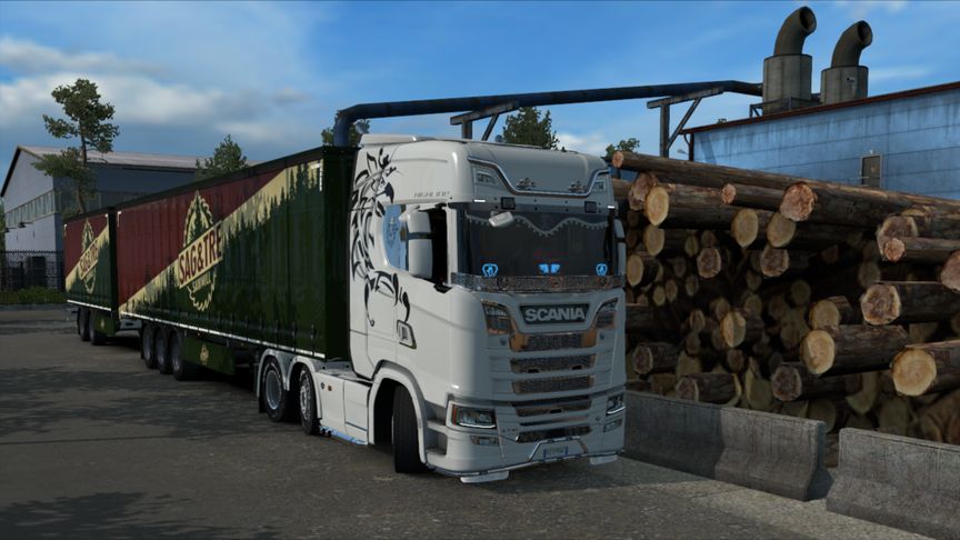 欧洲卡车模拟2:美卡的画质已经和欧卡差不太多了
