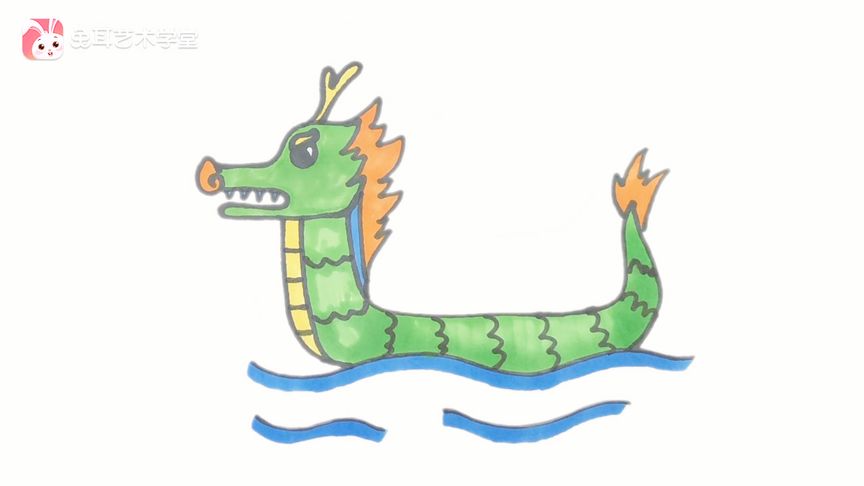 教你画端午节的龙舟,节日素材,赶快收藏起来教孩子吧!