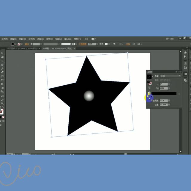 ai制作圆心网点渐变效果图