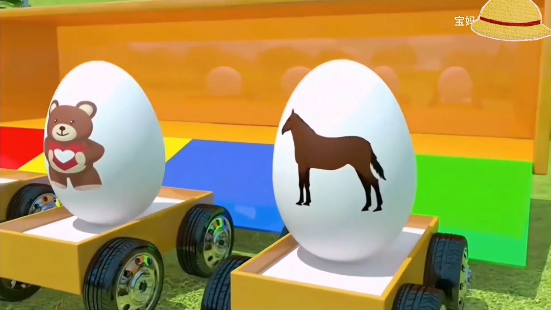 宝宝英语启蒙 动物在果园寻找美味的水果,儿童益智卡通动画片