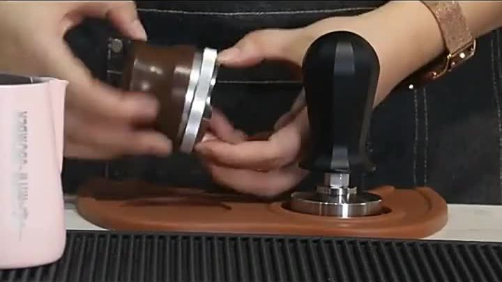 不锈钢花梨木咖啡布粉器压粉锤#咖啡 #咖啡师日常 #咖啡店