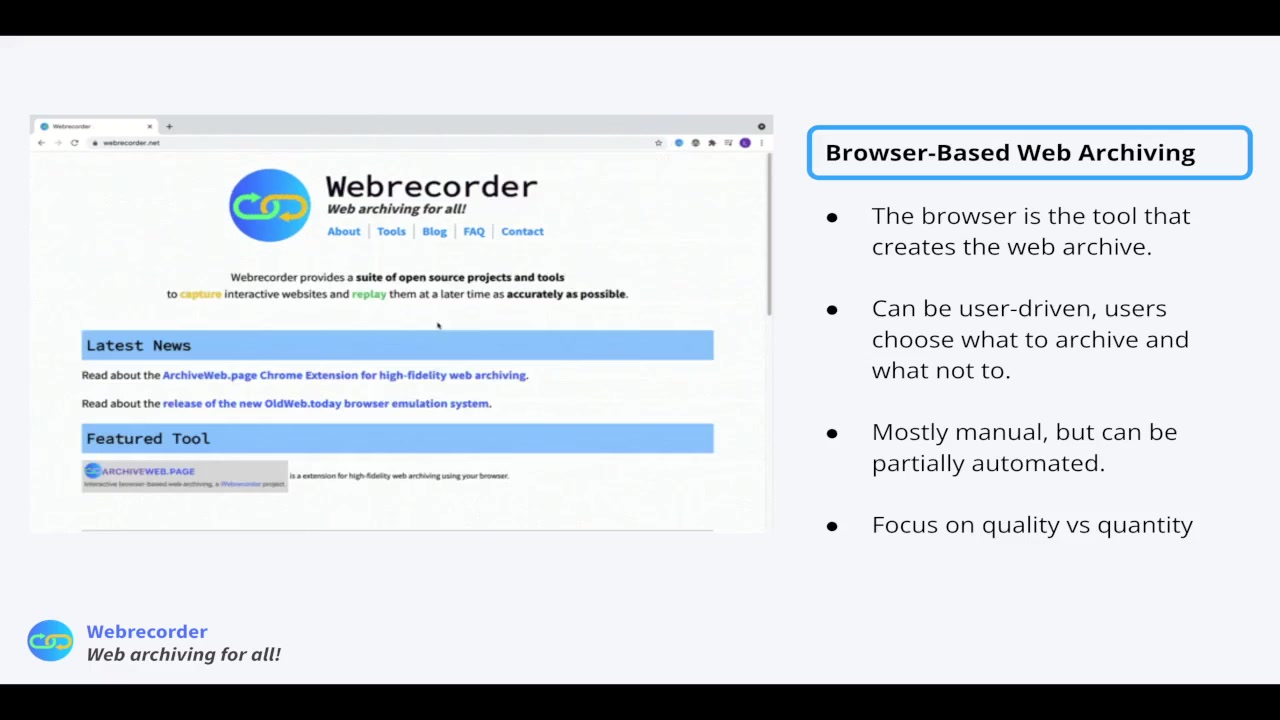 Making the web preservable with open source toolsAn overview of Web...