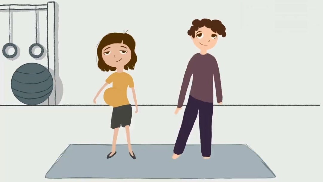 动画短片,一位怀孕妈妈的痛苦