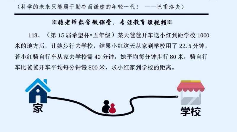 五年级数学:行程问题典型应用题,巧设未知数列方程快速求解
