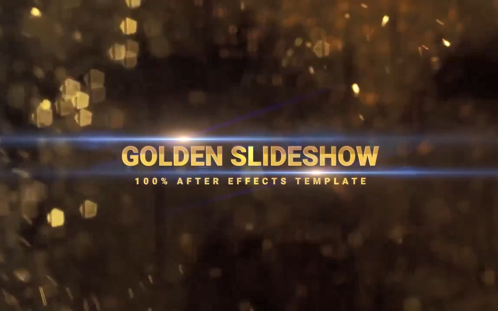 AE模板-金粉效果的人物介绍视频logo模板