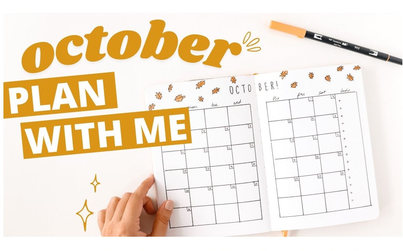 ...10月极简手绘可爱清新南瓜健康饮食计划习惯追踪BUJO手账设计-...