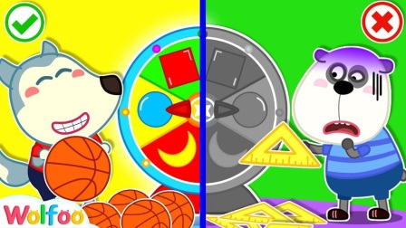 儿童动画:孩子们一起来认识图形,妈妈也参与其中,太开心了