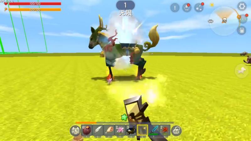 迷你世界教学:秒杀一切的武器近战版本教学,非常实用的哦