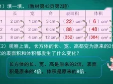 3.5数学五年级下册第三单元长方体和正方体整理和复习第二课时 张...