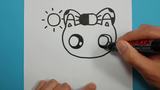 儿童益智简笔画,超级可爱的卡通小猫咪
