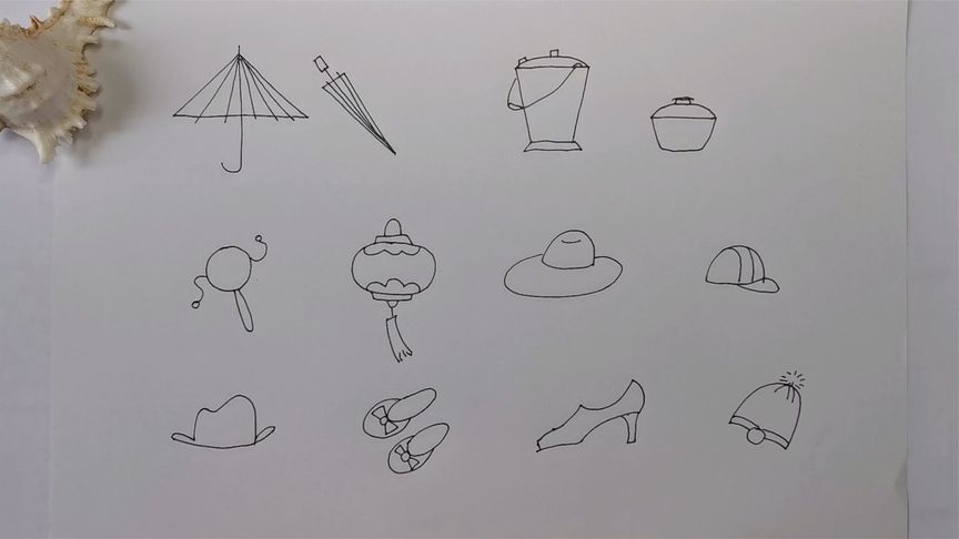 儿童画简笔画大全 4 画常见的生活用品 手抄报必备素材