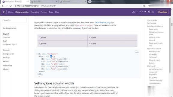 Web前端HTML5入门教程:第211讲,bootstrap4之grid(上)