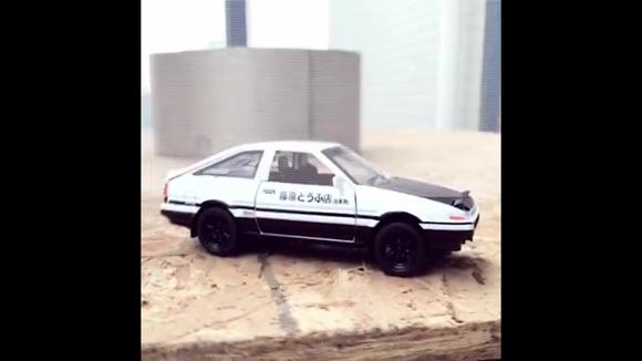 AE86车模 头文字D仿真合金汽车模型藤原豆腐店回力车JDM