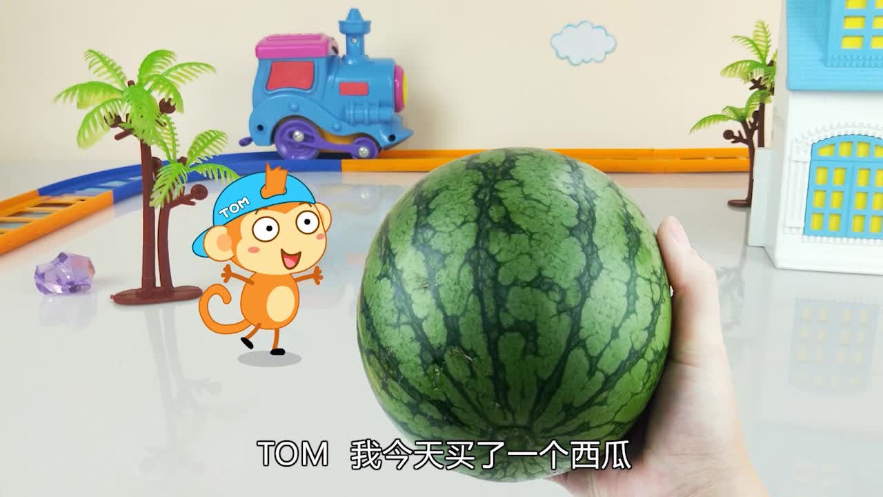 创意手工DIY:1分钟用西瓜做钟表,聪明的宝宝你学会了吗?