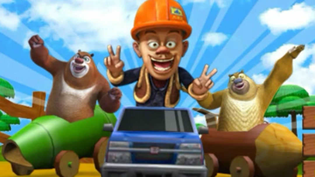 熊大熊二光头强参加卡丁车比赛熊出没之探险日记游戏