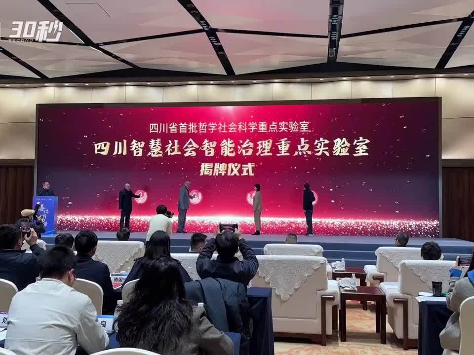 30秒|提升网络综合治理体系和能力 四川智慧社会智能治理重点实验室...