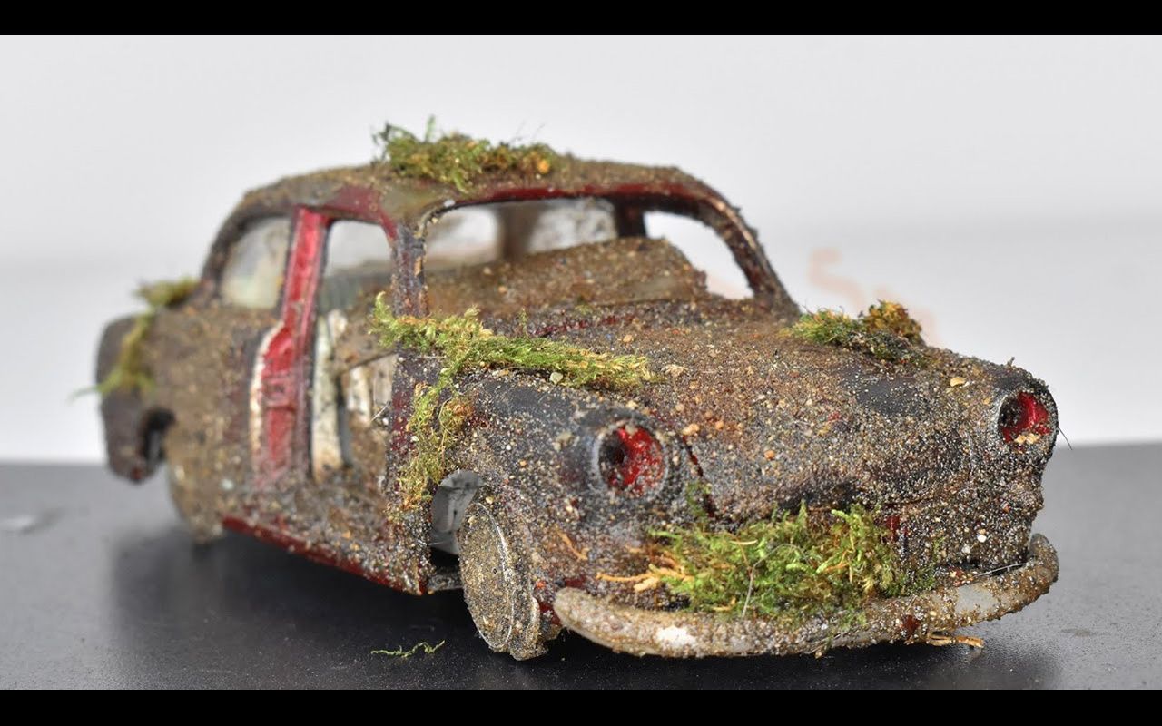 ...的废旧模型车收获了,1967年款大众Type 3 Notchback模型车修复翻新...