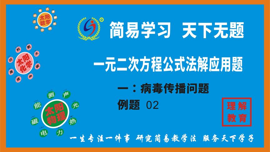 一元二次方程公式法解应用题--01病毒传播问题 例题二