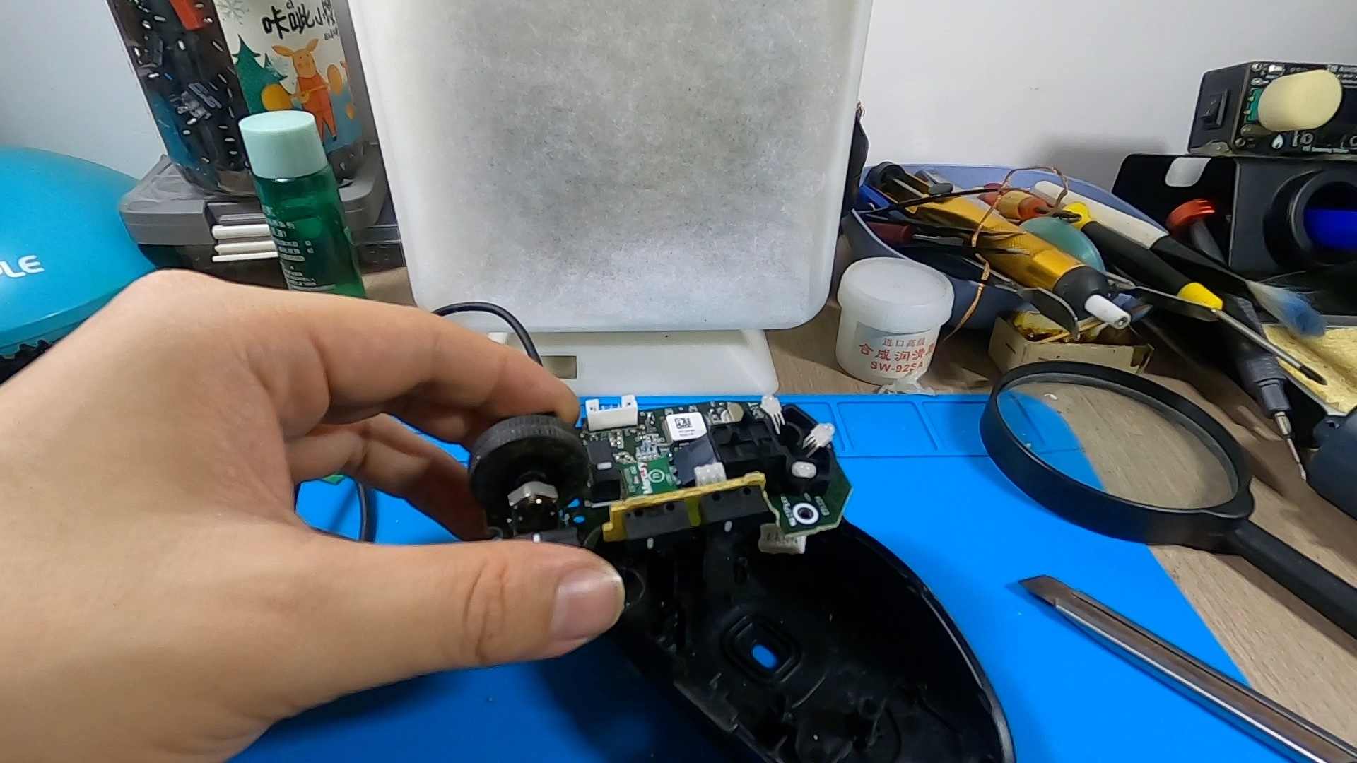 罗技g pro 鼠标拆解更换微动