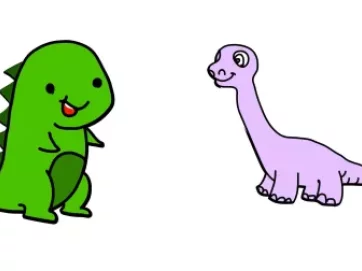 趣味简笔画,小朋友喜欢的可爱恐龙怎么画?简单易学