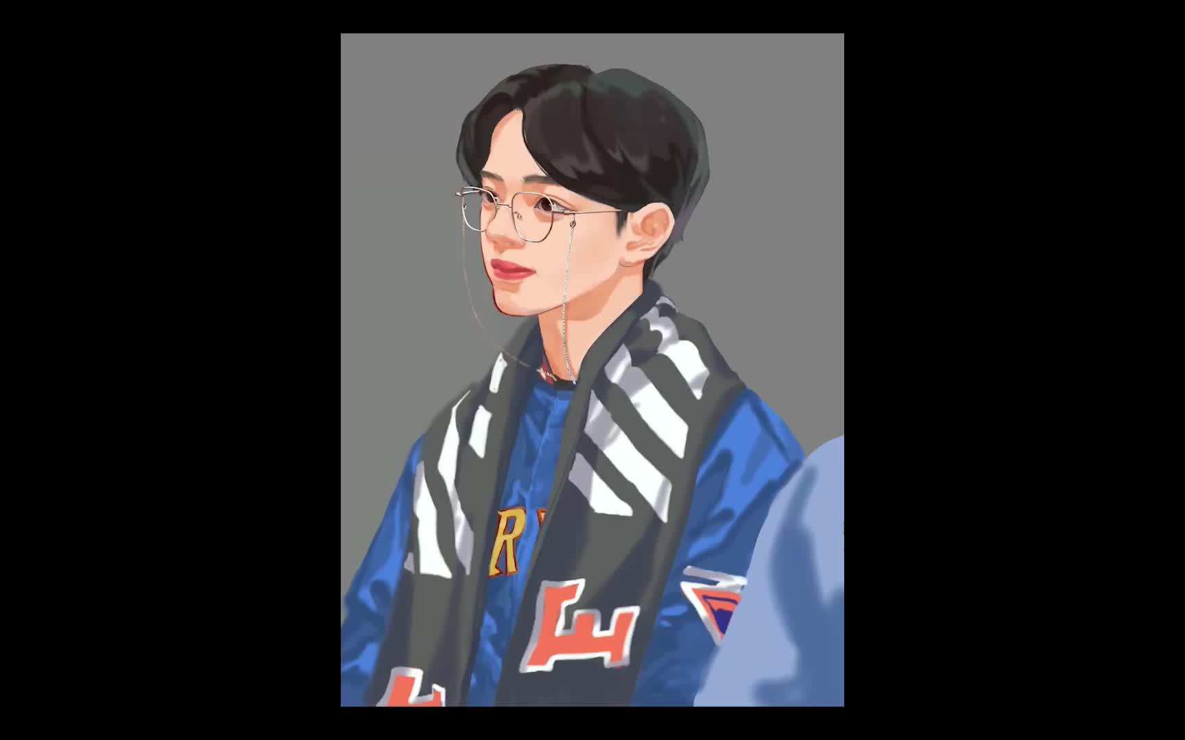 【iPad pro】Procreate 靓仔绘画过程 真滴很强大 录像功能真滴好好用