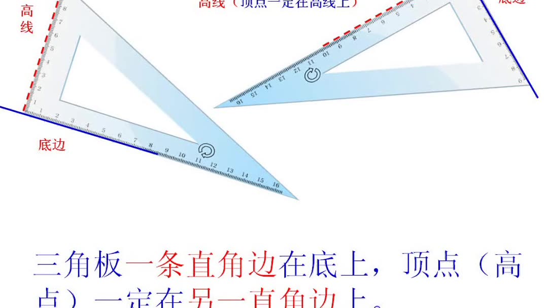三角形的高及高线的画法