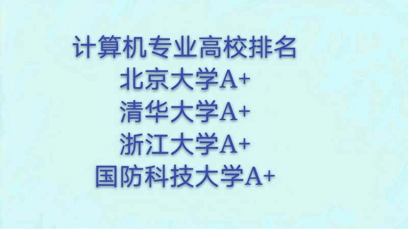 计算机专业排名:这些大学实力超强,学生就业前景非常好