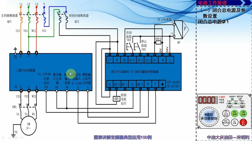变频器典型应用:西门子PLC控制变频器实现PID闭环控制电路