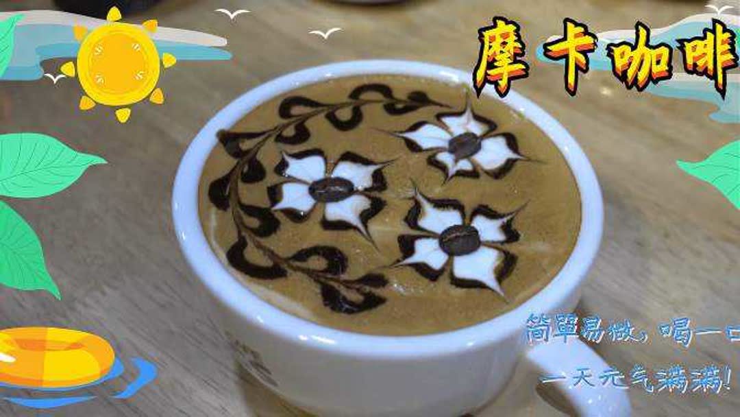 摩卡咖啡,简单易做,喝一口一天元气满满!