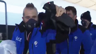 [冬残奥会]崇礼太子城站 运动员前往北京参加开幕式