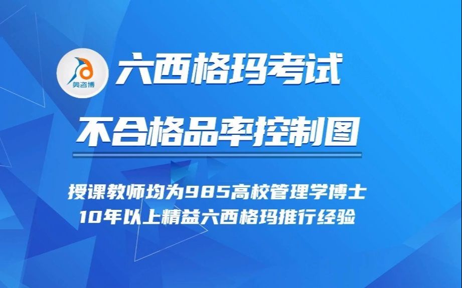 2022年精益六西格玛绿带黑带考试 -不合格品率控制图