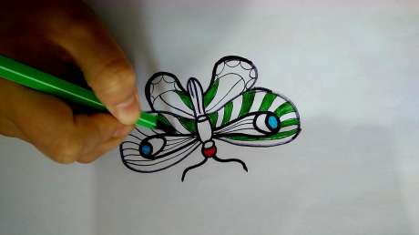 简单易学的简笔画蝴蝶,适合初学者,儿童快乐绘画