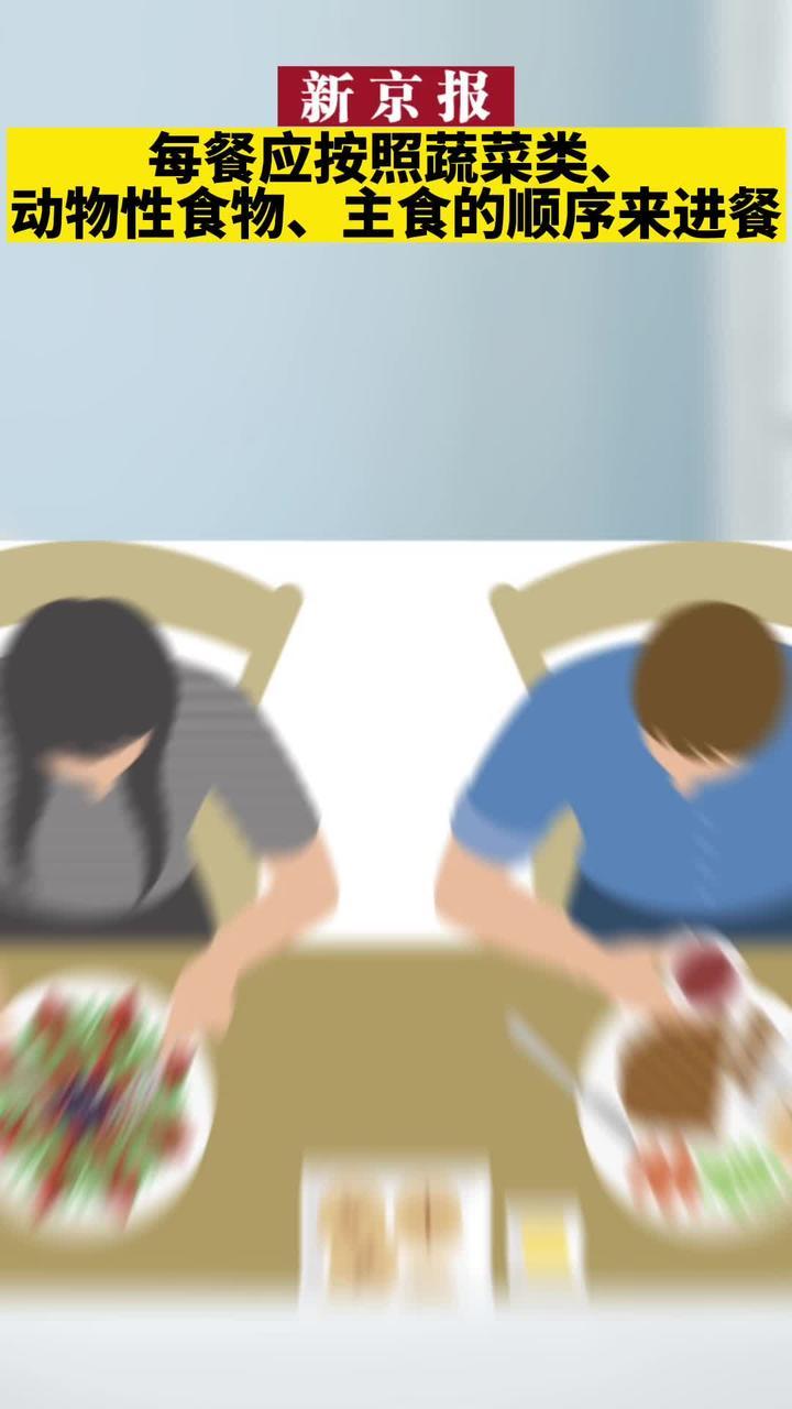 每餐应按照蔬菜类、动物性食物、主食的顺序来进餐@抖音短视频 @...
