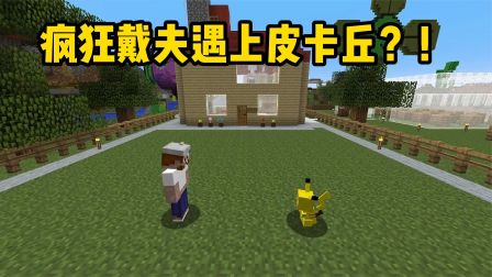 我的世界:疯狂戴夫遇上皮卡丘,两人联手打败僵王博士!