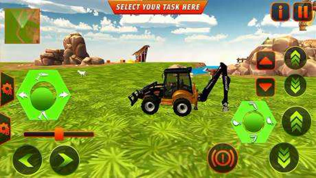 起重机和拖拉机游戏 挖掘机模拟器