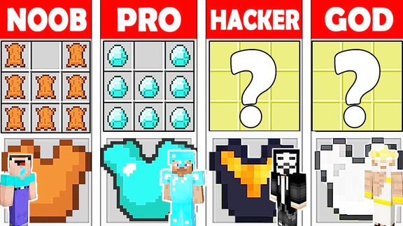 我的世界动画:菜鸟vs职业玩家MC世界胸板制造挑战