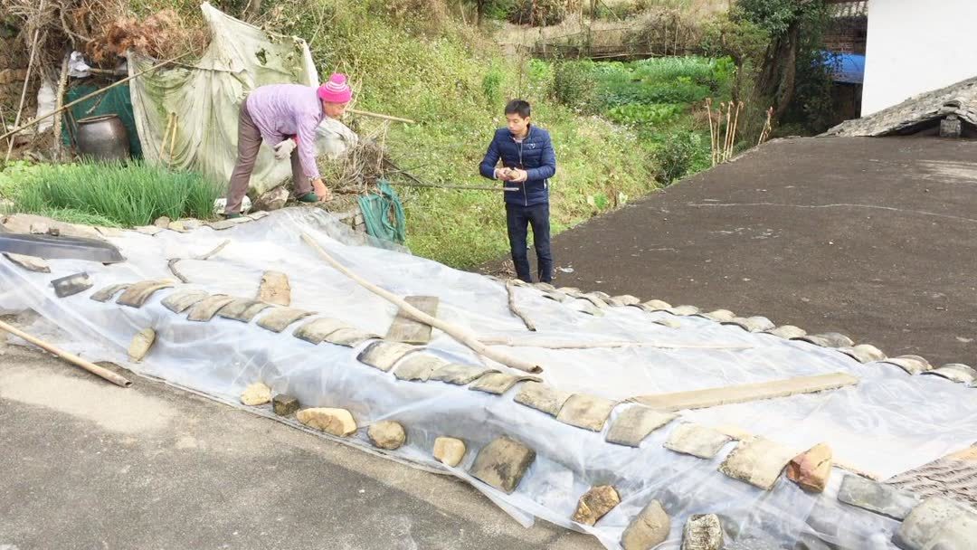 农村40年老房子漏水,小伙和奶奶用这种简单方法处理,只花了30元