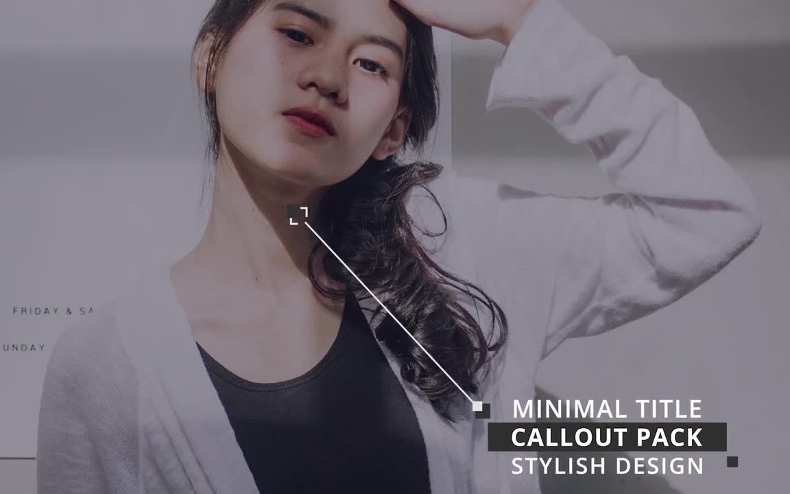 Premiere模板-12个清新动态细节图片展示重点文字介绍模板