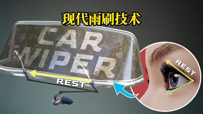 汽车雨刷器为什么能工作时停留一段时间,动画拆解的它发明过程